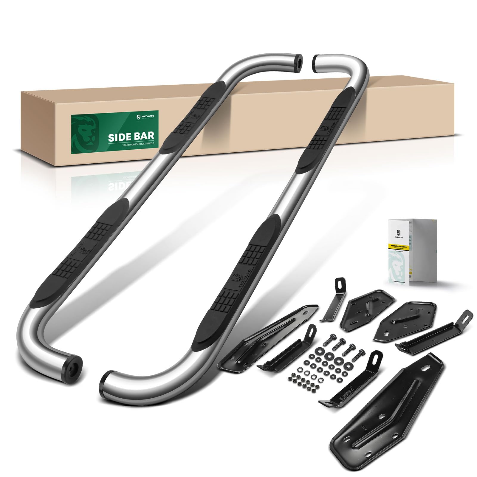 YHTAUTO 3 Inch Running Boards Side Steps Compatible with 2019-2022 Ram ...