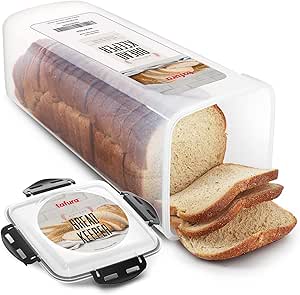 Amazon.com: Bread Container | Plastic Bread Box | Bread Keeper with ...
