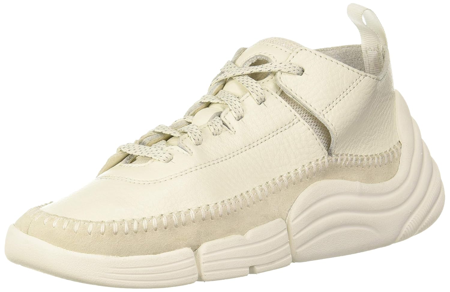 Buy Clarks Men's White Leather Sneakers-8 UK (42 EU) (26145404) at ...