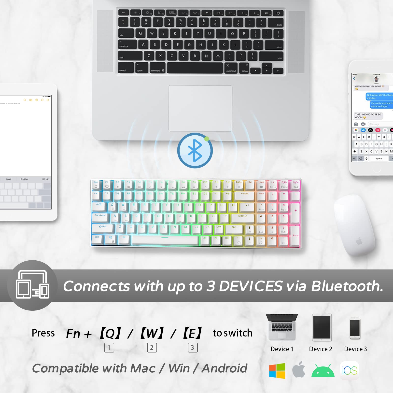 Mua RK ROYAL KLUDGE Wireless Mechanical Keyboard RK100 Pro, 2.4G ...