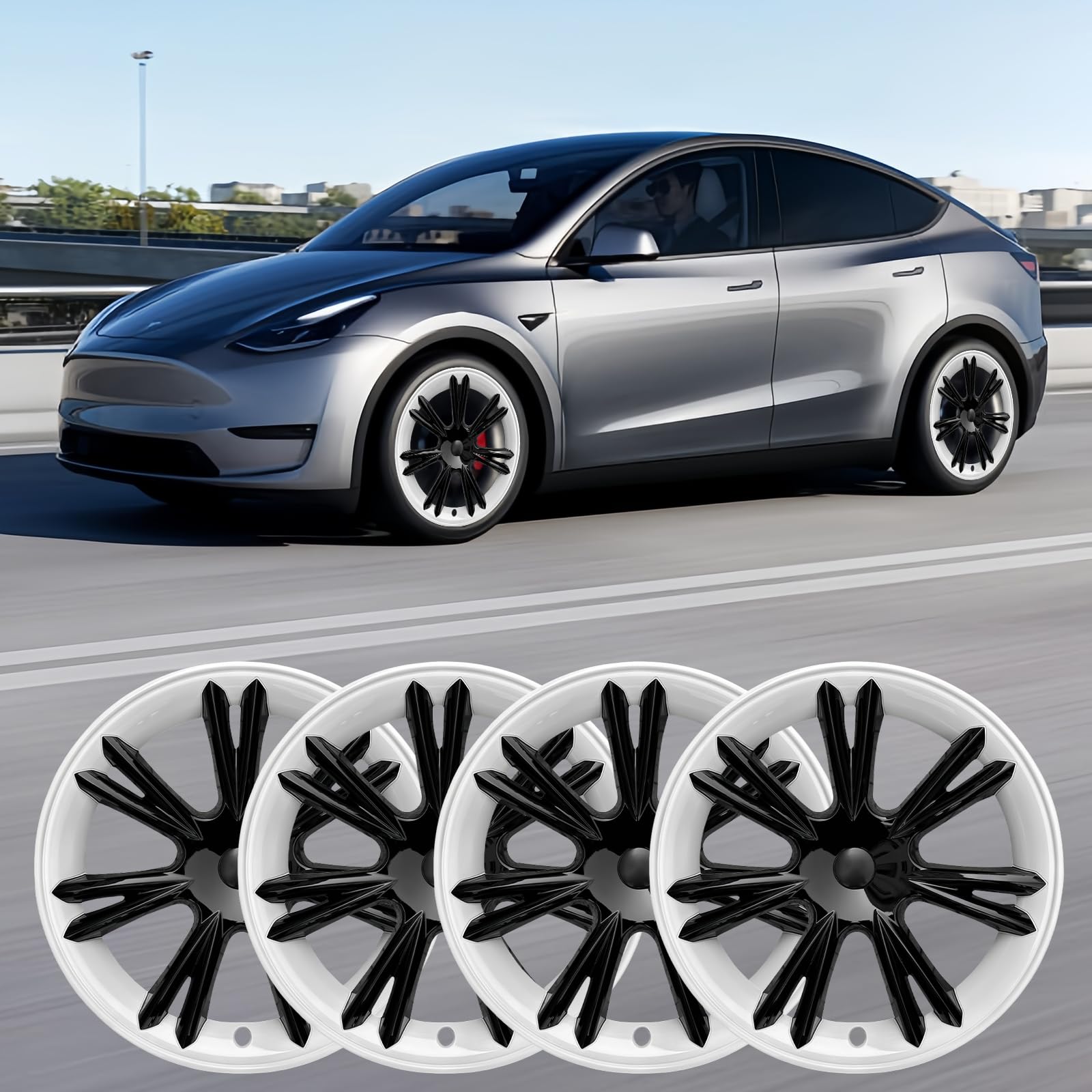 Fits Tesla Model Y Wheel Cover Hubcap,19 Inch Model Y 2020-2024 Wheel ...