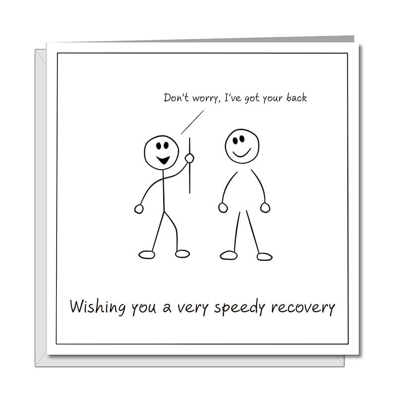 Back Surgery/Operation Card - Get Well Soon Card, Fast Recovery ...