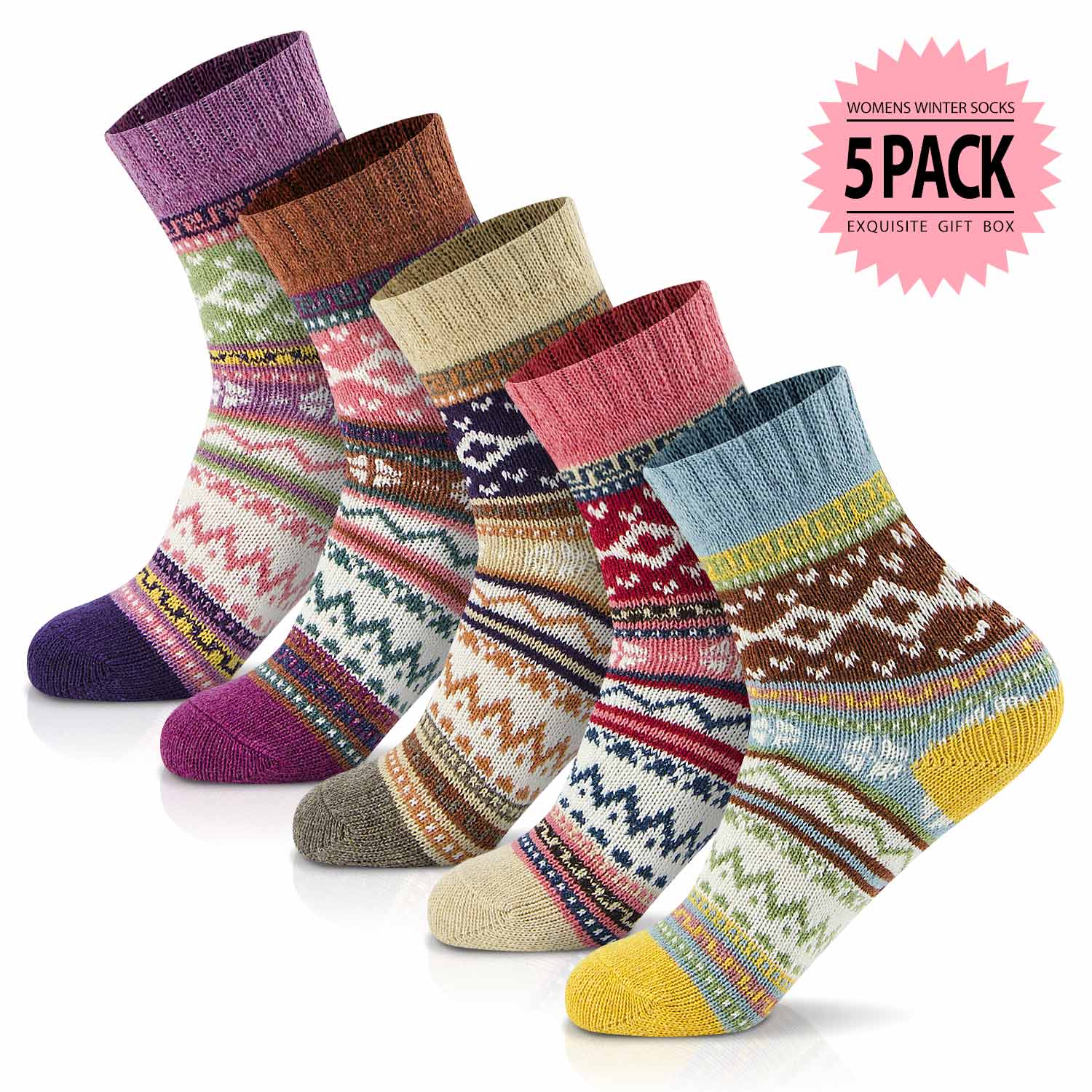 Watch Womens winter cotton wool socks, warm and breathable, stylish and ...