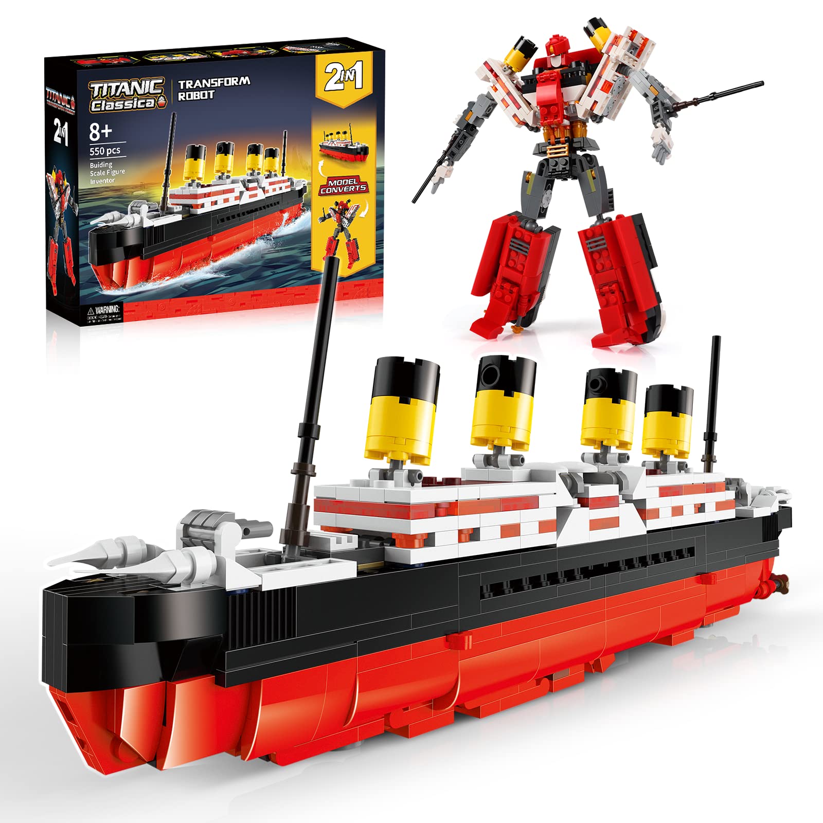 Mua Titanic Stem Toys, 2 in 1 Titanic Model & Transform Robot Building ...