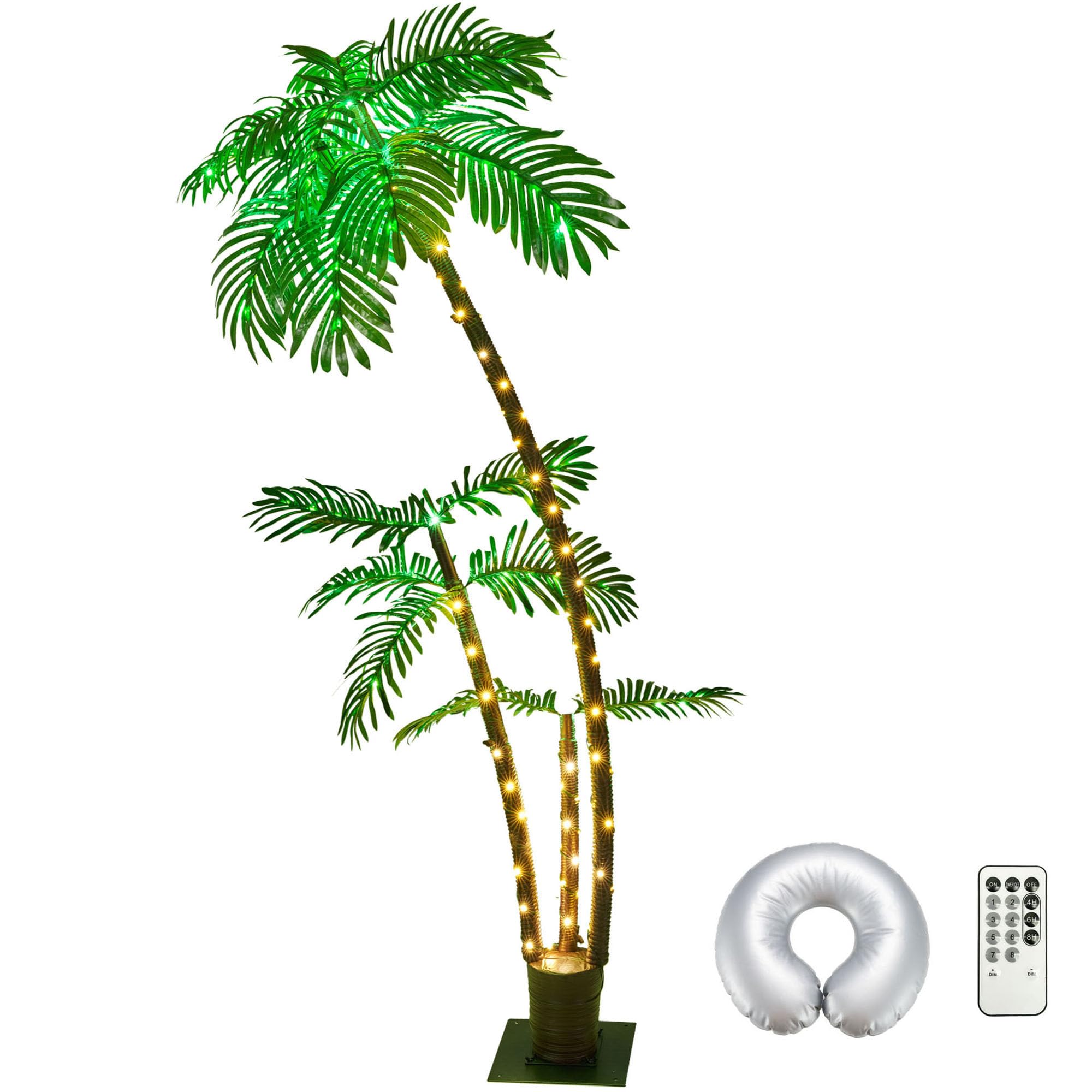 Spurgehom 6FT Lighted Palm Trees Outdoor Christmas Trees for ...