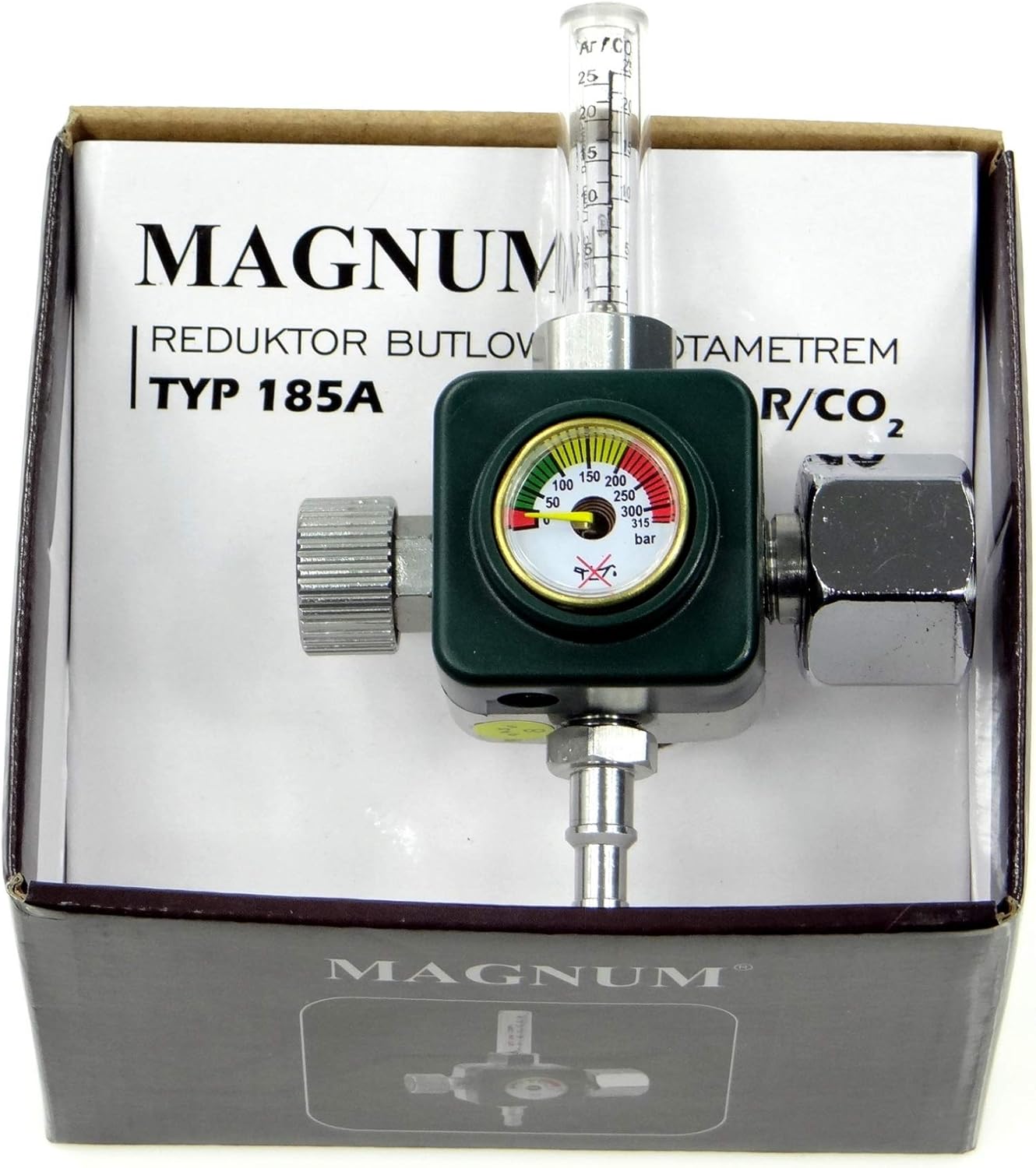 Mini One-Stage Gas Bottle Regulator AR / CO2 Mini with Rotameter ...