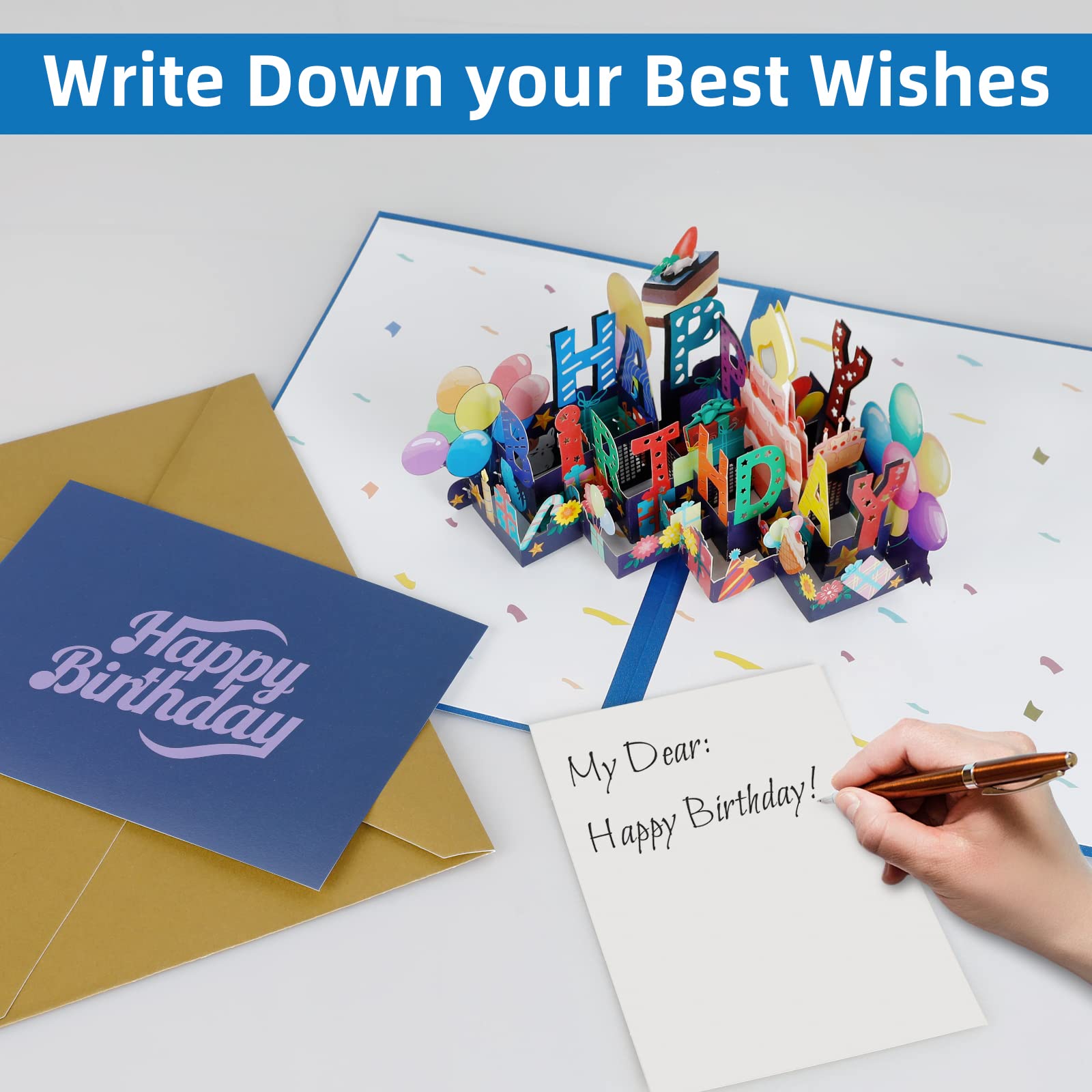 Mua BlueDex Birthday Card, 3D Lights and Music Pop Up Birthday Card ...