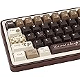 Amazon.com: JOLINTAL Cute PBT Keycaps, 130 Keys Coffee Theme Key Caps ...