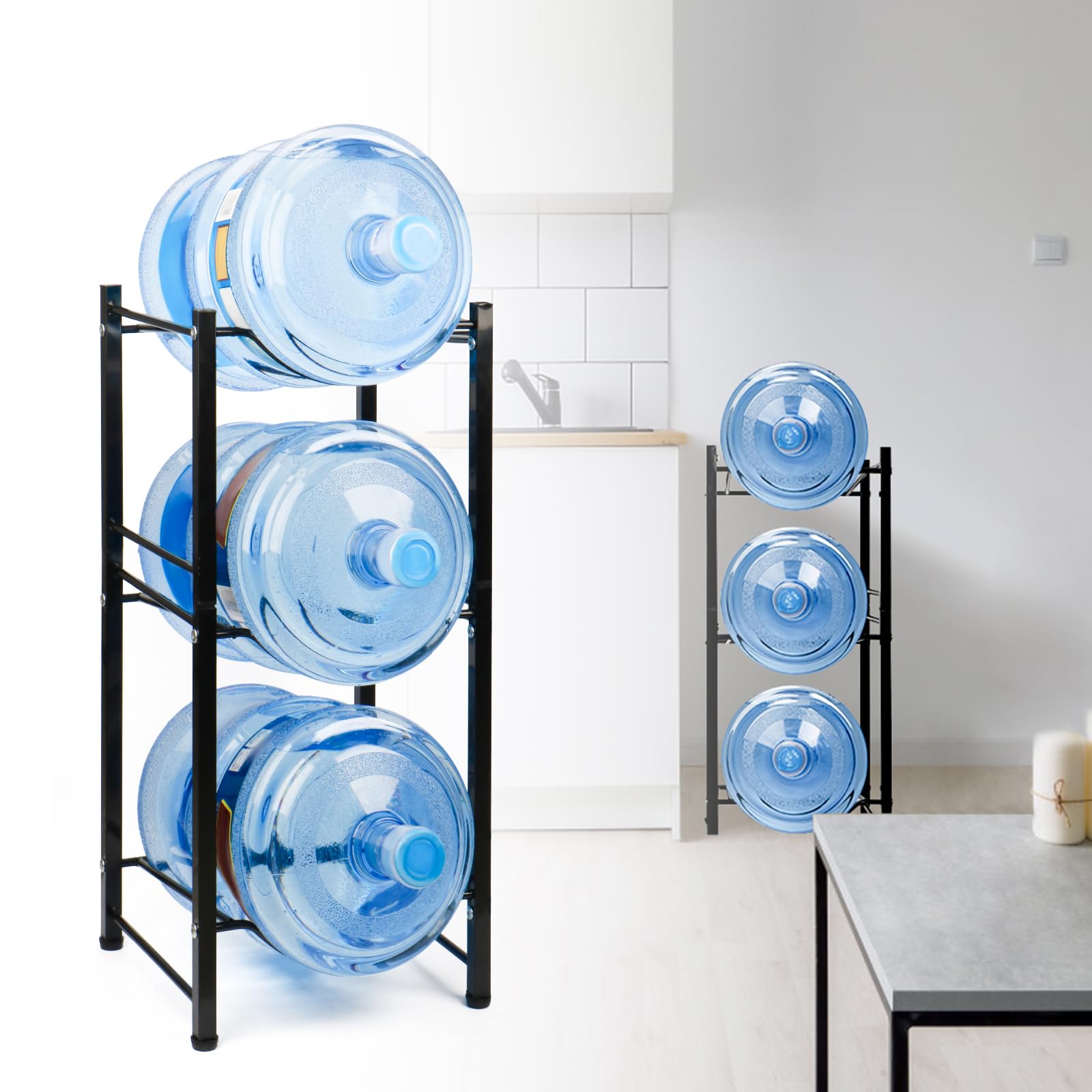 HOXHA Water Jug Holder 5 Gallon Water Jug Rack Heavy Duty Water Bottle ...