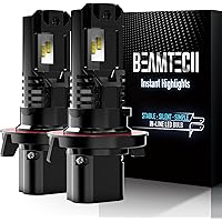 Amazon.com: BEAMTECH H13 LED Headlight Bulbs, 8000LM 40W Fanless CSP ...
