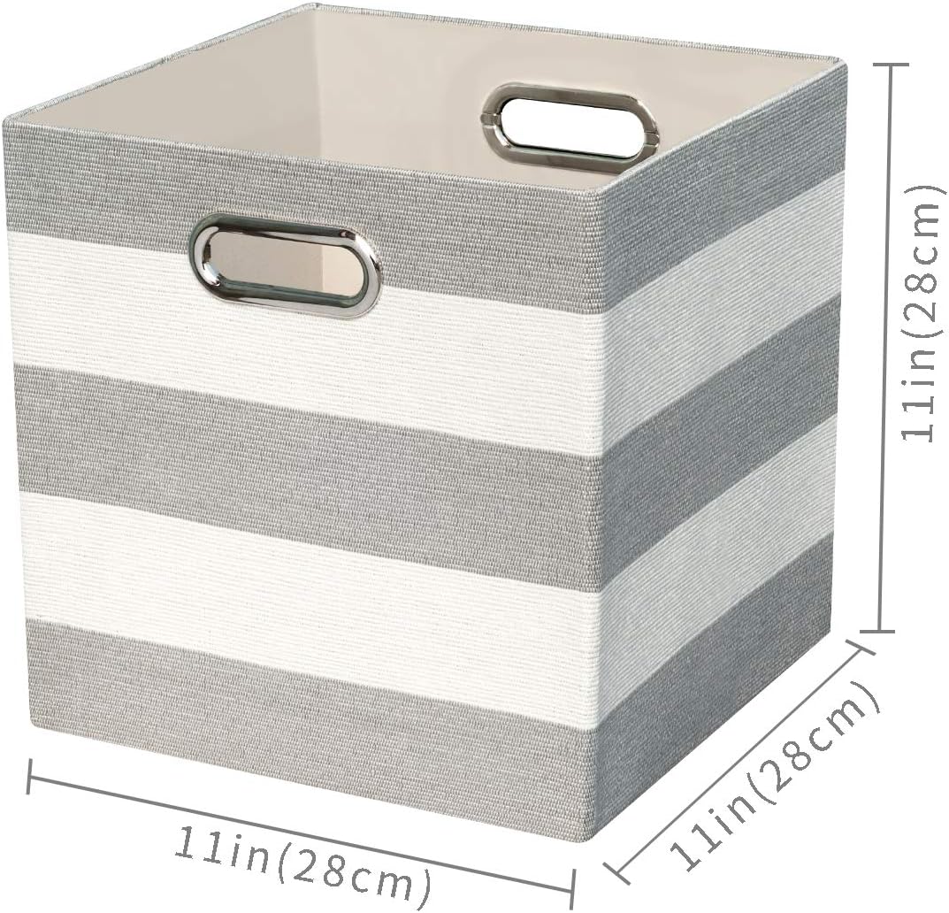 Posprica Fabric Storage Boxes,Storage Baskets,28×28cm Storage Boxes ...