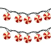 Amazon.com: Romasaty Candy String Lights, 8.5Ft Sugar Peppermints Candy ...
