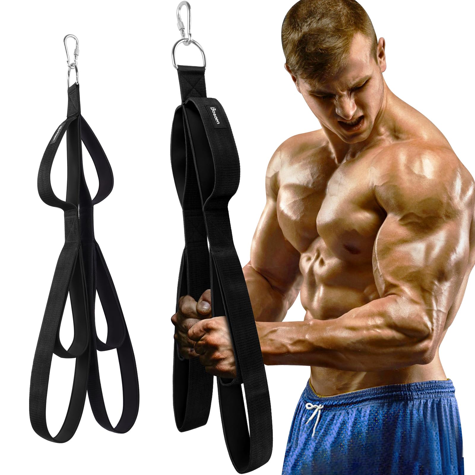 Mua Tricep Rope Cable Attachment, Upgraded 3-in-1 Tricep Pull Down ...
