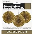Amazon.com: Unique Tissue Paper Hanging Fan Decorations, 6", Gold: Home ...