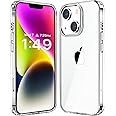 Amazon.com: JJGoo Compatiable with iPhone 14 Case Clear, Transparent Shockproof Phone Case, Slim ...
