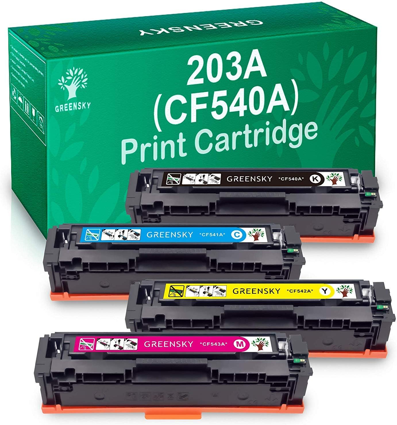 GREENSKY Reemplazo de Cartucho de Tóner Compatible para HP CF540A 203A ...