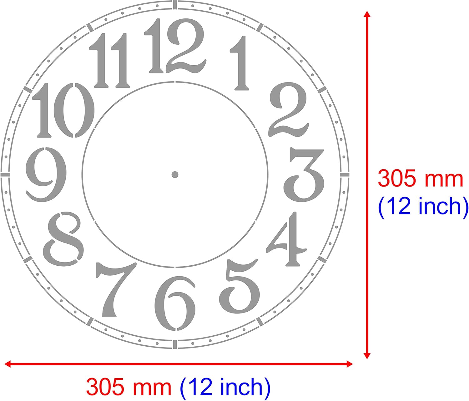 Aleks Melnyk #96 Big French Numeral Clock face Wall Stencil/Farmhouse ...