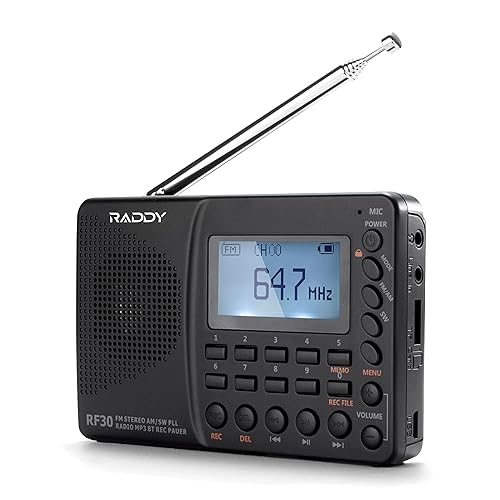 Raddy RF30 Portable Digital AM/FM/SW Radio, Digital Tuner Rechargeable ...