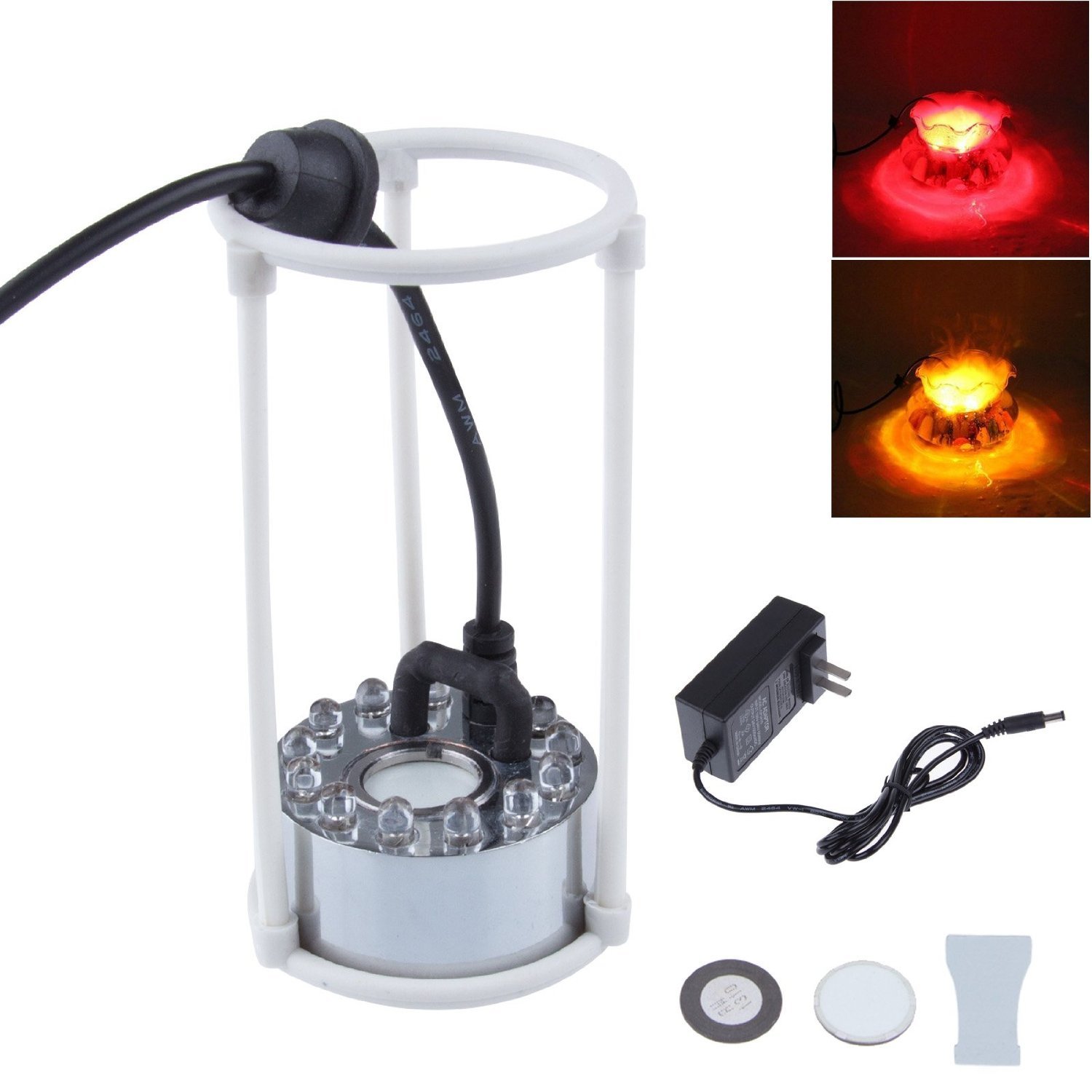 Amazon.com : Soondar 12 LED Colorful Lights Mist Maker Fogger ...