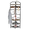 Amazon.com: Lamerge Conner Coat Rack with Storage, Multifunctional ...