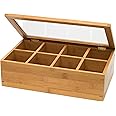 Amazon.com: Lipper International Bamboo Wood Tea Box with Clear Lid, 8 ...