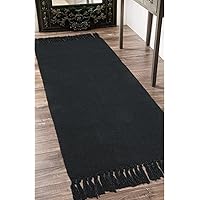 Amazon.com: Seavish Black Hallway Runner Rug Machine Washable Rug, 2X6 ...