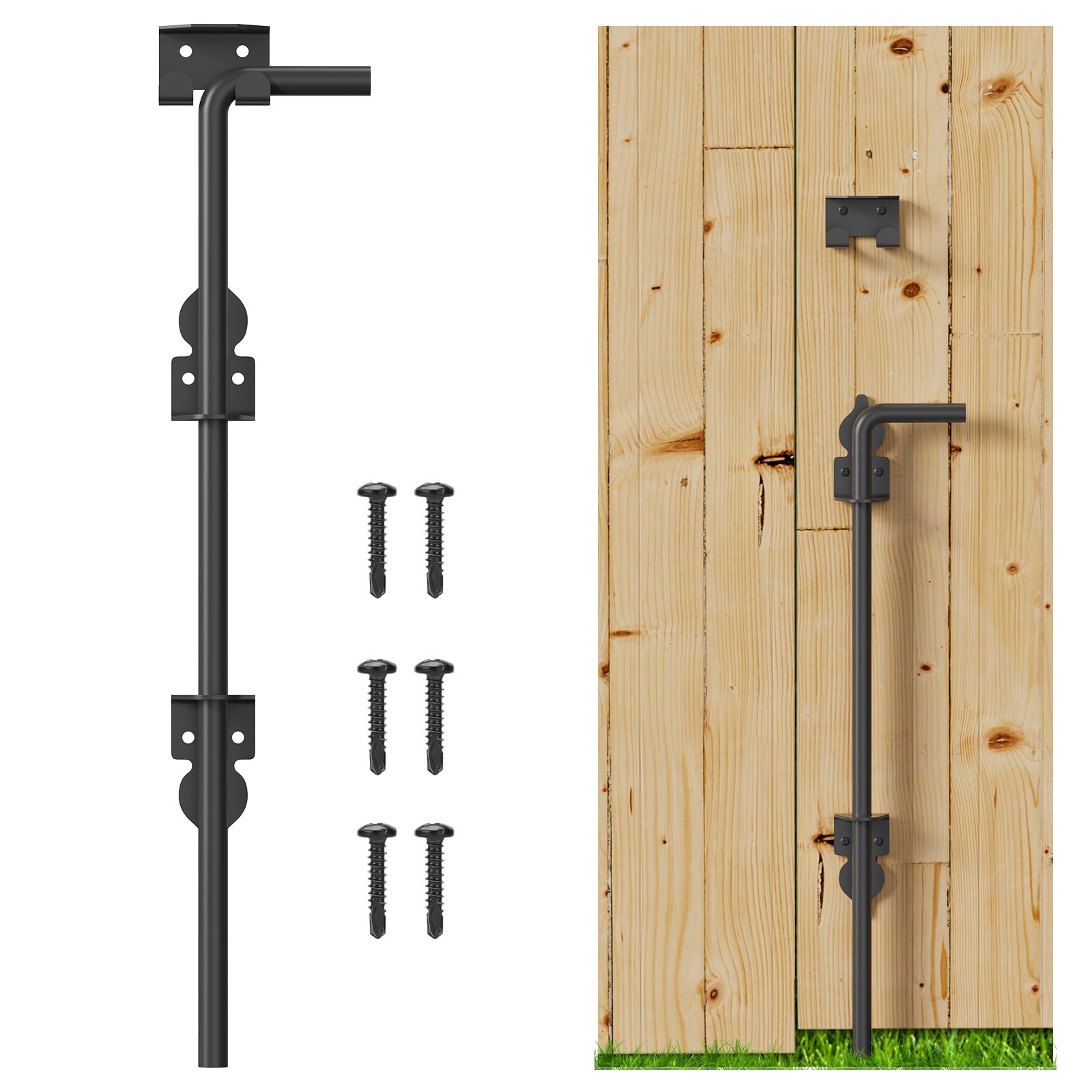 Metal Gate Drop Rod 12\" Heavy Duty Cane Bolt Gate Drop Rod Hardware ...