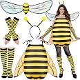 Amazon.com: MOVINPE Bee Costume for Women Adults, Halloween Funny Bee ...