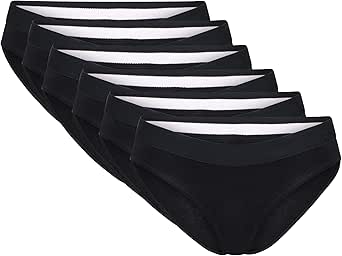 DANISH ENDURANCE Women's Organic Cotton Stretch Bikini Panties 6 Pack ...