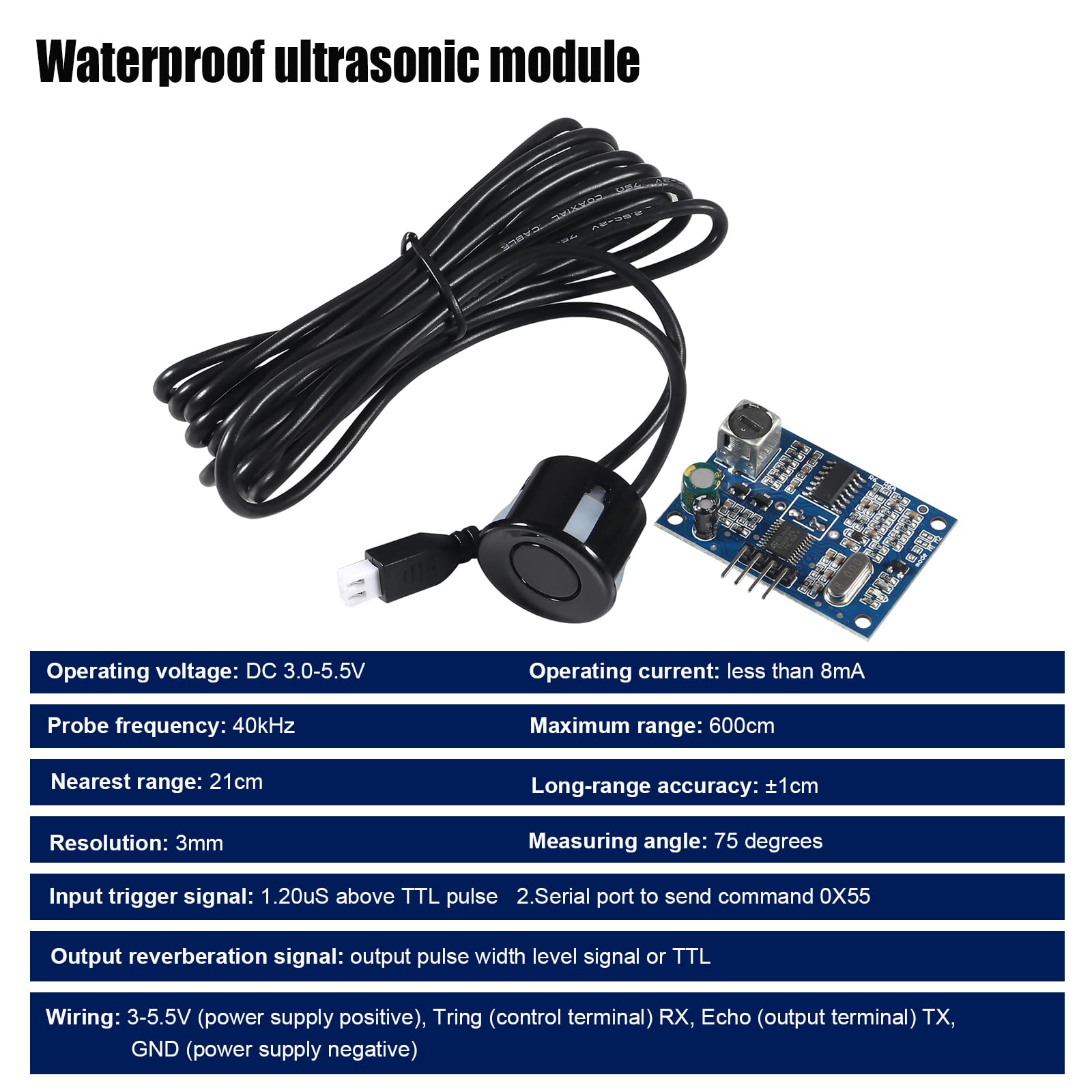 Mua Diitao 1pcs JSN-SR04T Ultrasonic Distance Sensor,Measuring Ranging ...