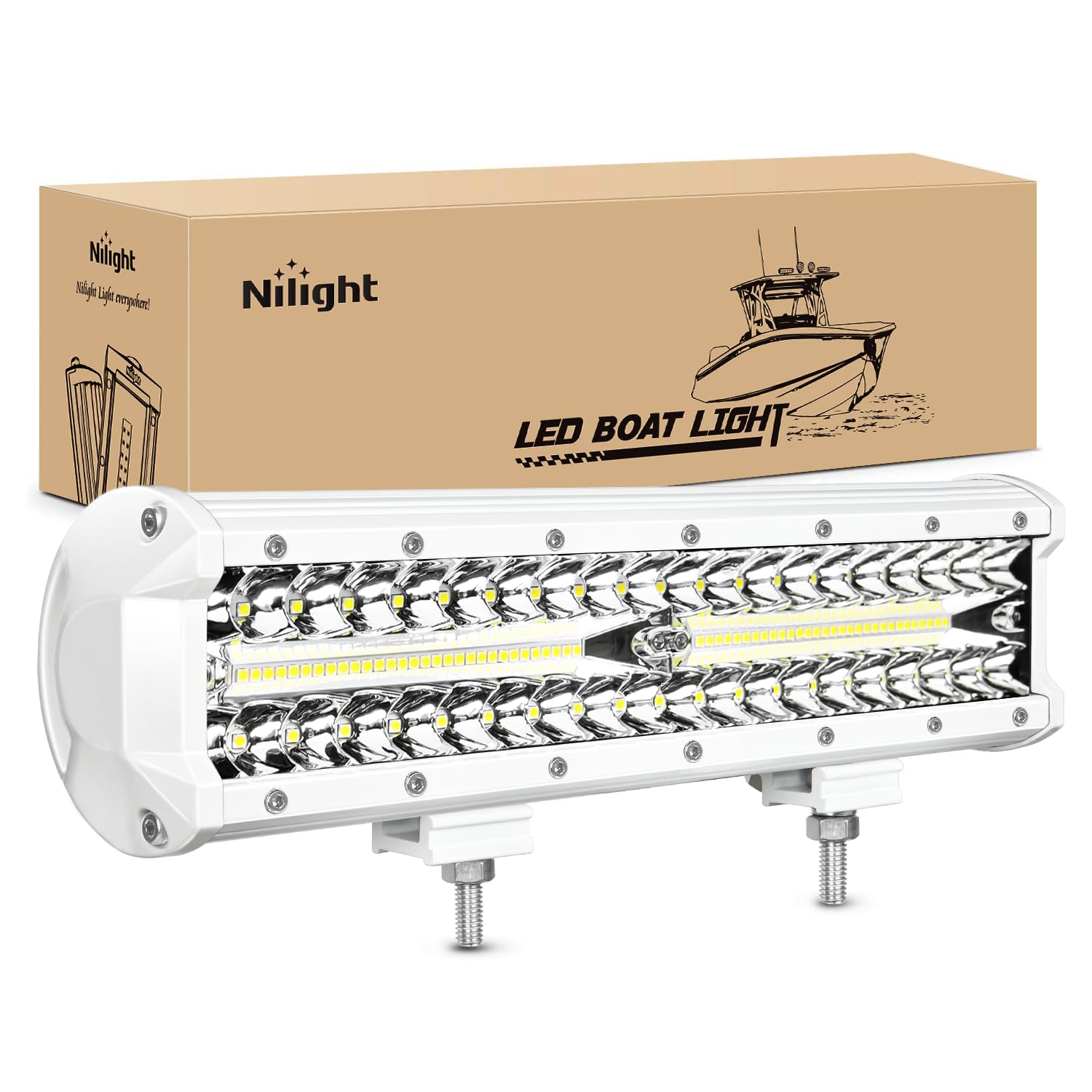 Mua Nilight Marine LED Light Bar Navigation Lights 12 Inch White Spot ...