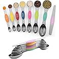 Amazon.com: Pack of 8 Stainless Steel Magnetic Measuring Spoons Set ...