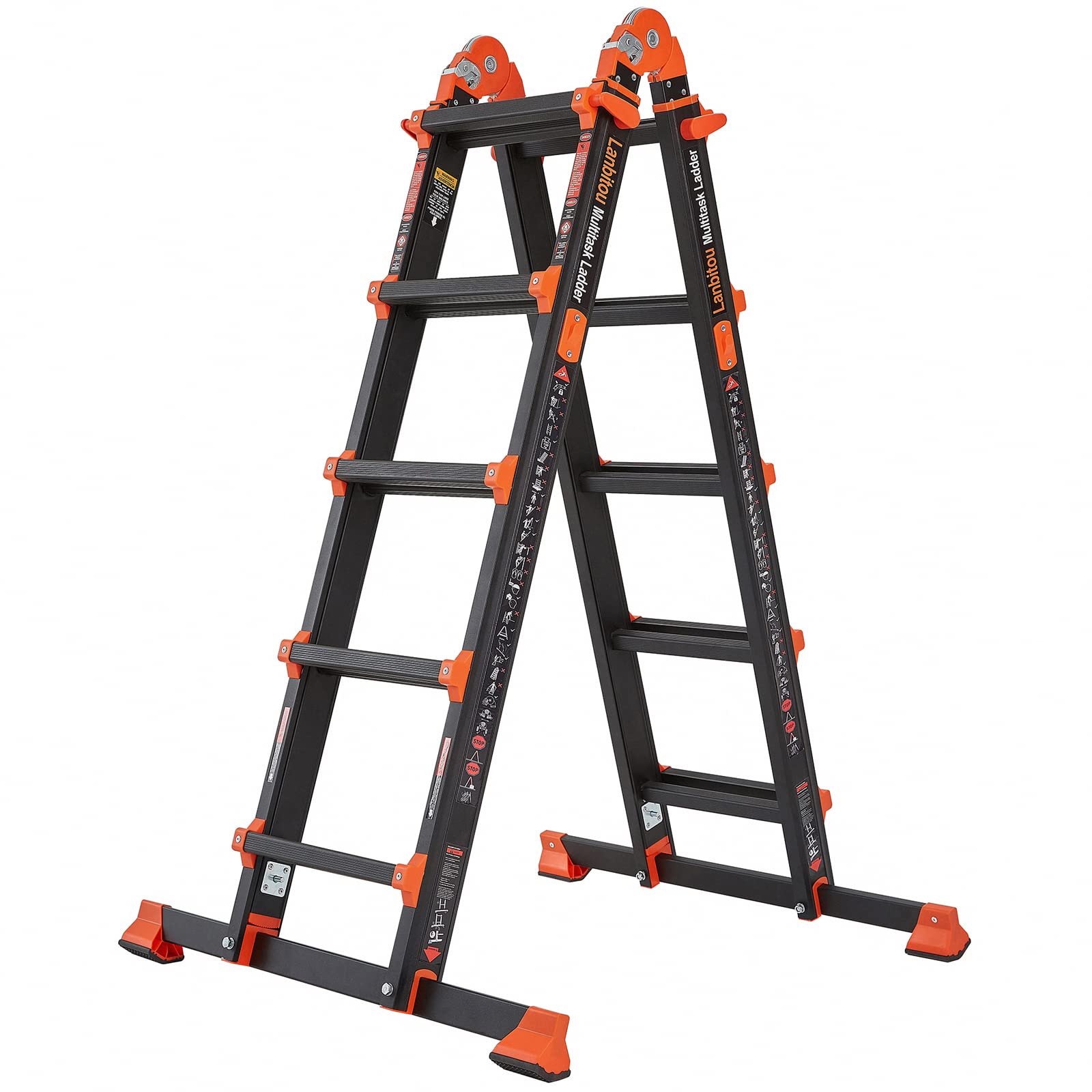 Mua LANBITOU Ladder, A Frame 5 Step Ladder Extension, 17 Ft Anti-Slip ...