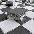 Amazon.com: Typutomi 10pcs Plush Puzzle Foam Floor Mat, Soft Fluffy ...