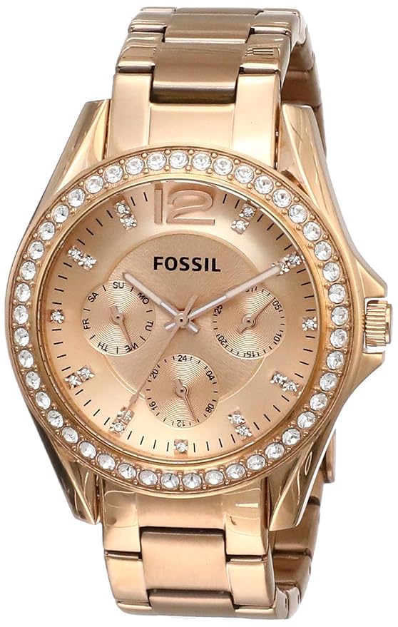 Buy Fossil Riley Analog Rose Gold Dial Women's Watch - ES2811 at Amazon.in