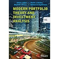 Modern Portfolio Theory and Investment Analysis: Elton, Edwin J ...