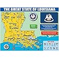 Amazon.com : Gallopade Publishing Group Louisiana State Map for ...