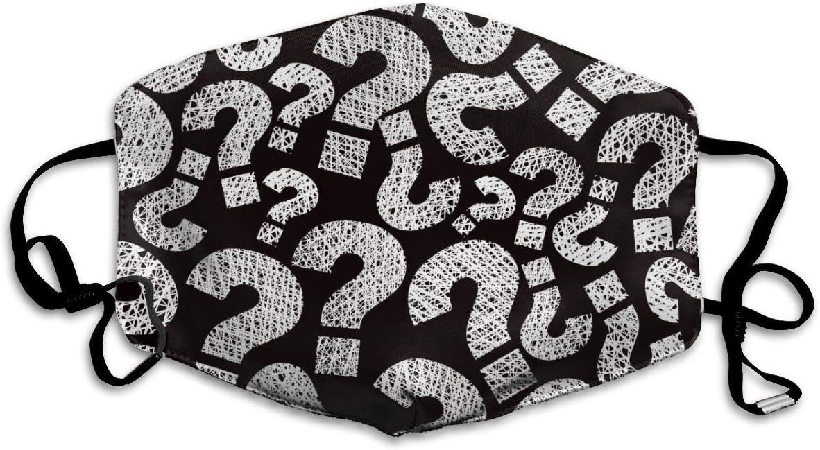 Unique Question Marks Seamless Pattern Washable Reusable Safety Mask ...