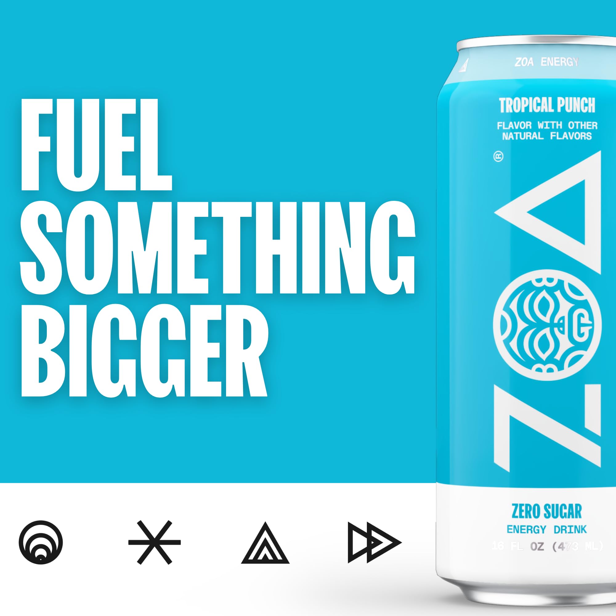 Mua ZOA Zero Sugar Energy Drink Bundle - White Peach & Tropical Punch ...