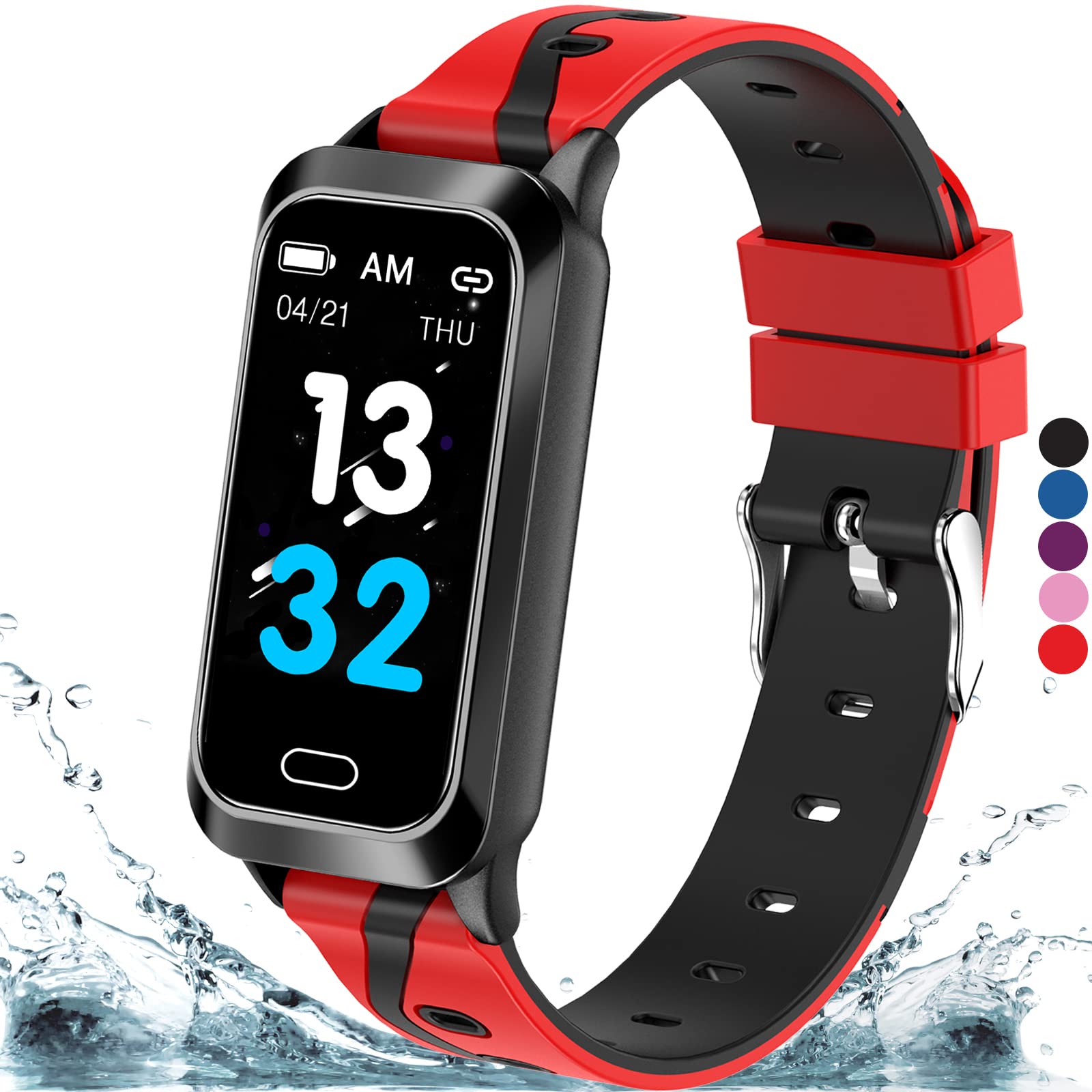 Inspiratek Kids Fitness Tracker - Waterproof Watch for Ages 5-16 (5 ...