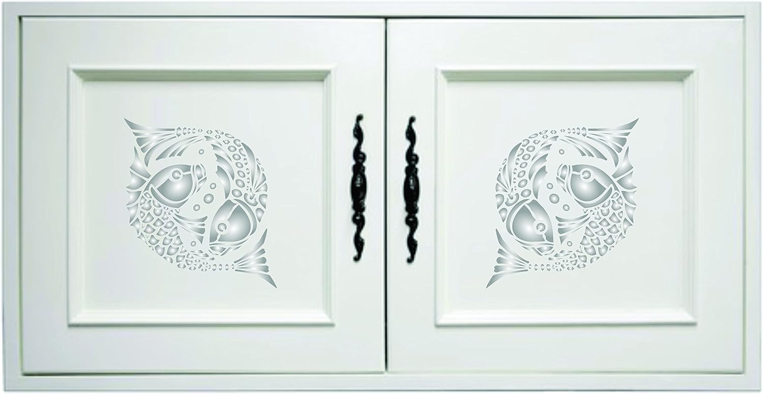 Fish Stencil – 16.5X 26.5cm (M) – Reusable Pisces Oriental Asian ...