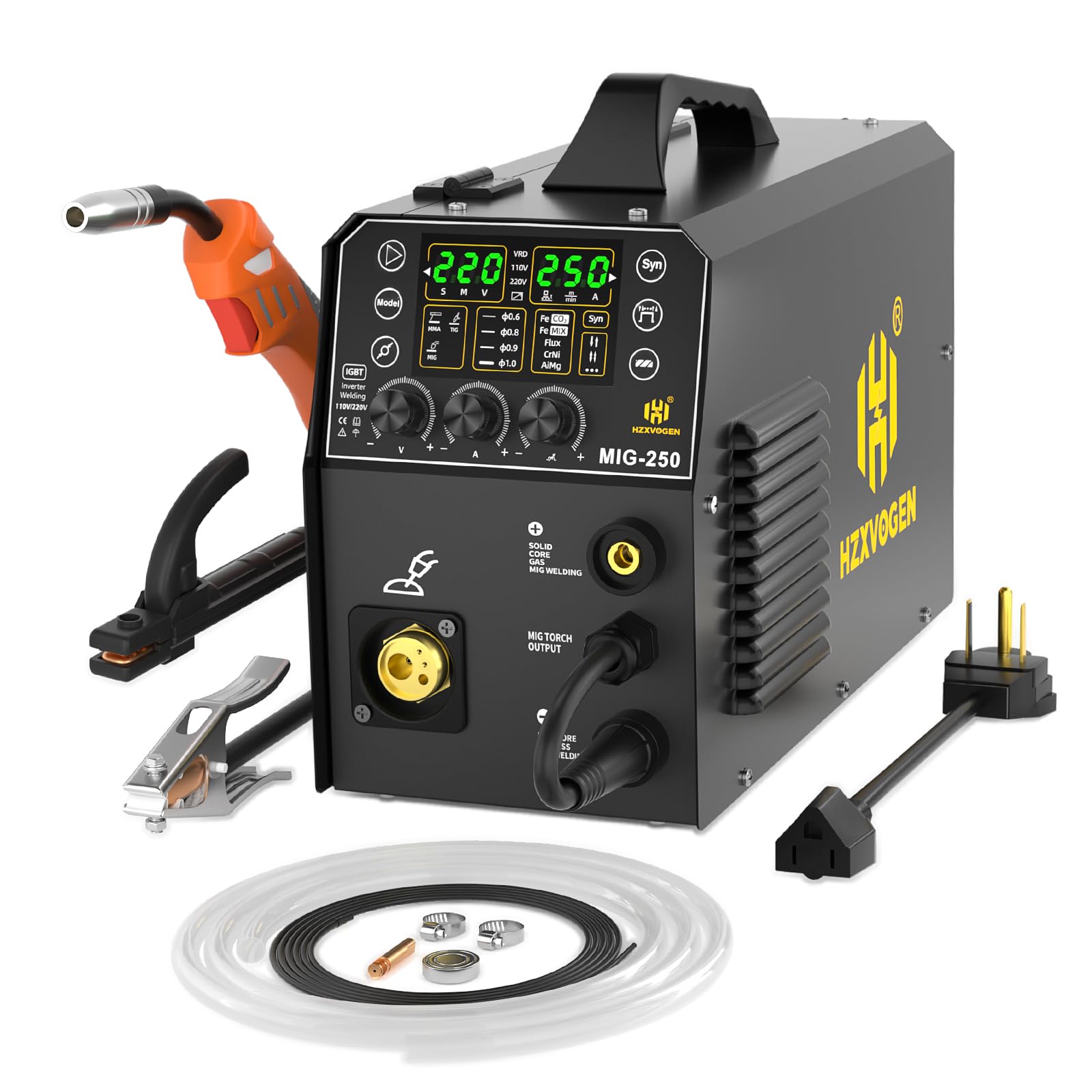 Mua HZXVOGEN MIG250 Aluminum MIG Welder 5 in 1 LED Display 110/220V Multi-process Welding ...