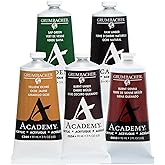 Amazon.com: Grumbacher Academy Professional Acrylic Paint Set of 5 90ml ...