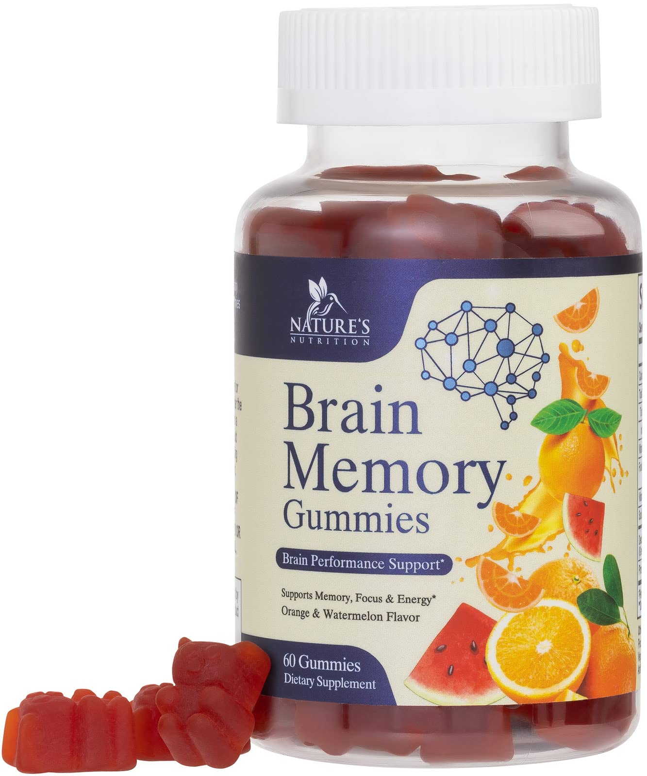 Mua Brain Supplement Gummy for Memory, Focus & Concentration Support ...