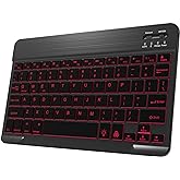 OMOTON Ultra-Slim Wireless Bluetooth Keyboard, 7-Color Backlit ...