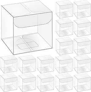 Amazon.com: 200 Pcs Clear Favor Boxes 2 x 2 x 2 Inches Clear Plastic ...