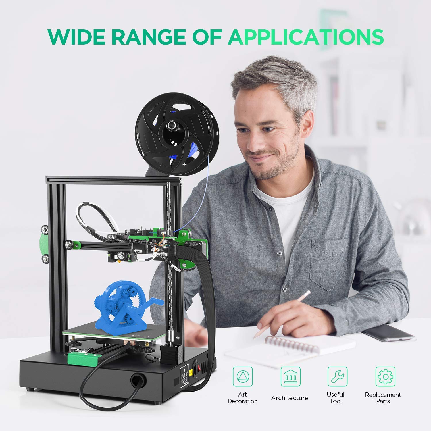 3D Printer, LABISTS Auto Leveling 3D Printer DIY Kit for Adults with ...
