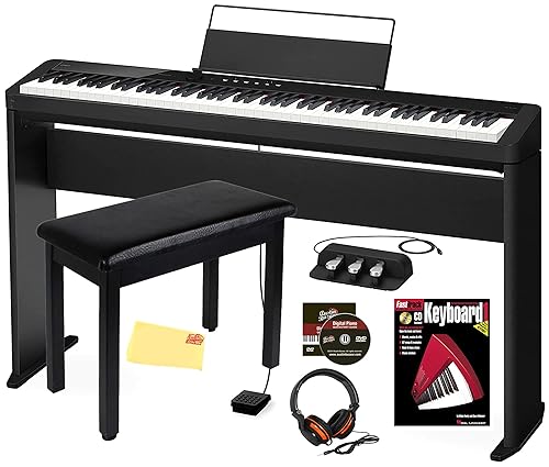 Casio Privia PX-S3100 Digital Piano Bundle with Casio CS-68 Stand, SP ...