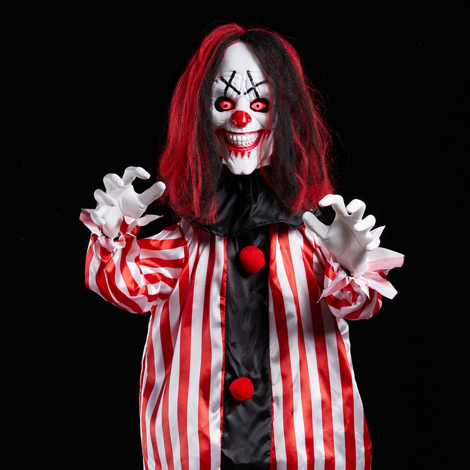 Moonflor 68" Halloween Animatronics, Motion Activated Clown Halloween ...