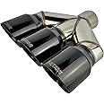 Amazon.com: NETAMI 3" Inlet to 4" Triple Outlet Exhaust Tip Dual Wall ...